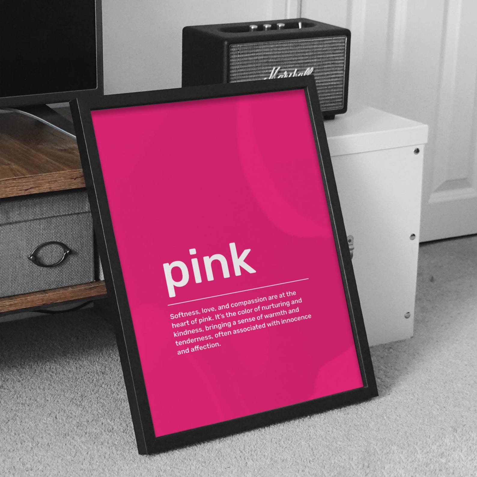 Pink Definition Poster, Pink Dictionary Art, Pink Hue Quote Print ...