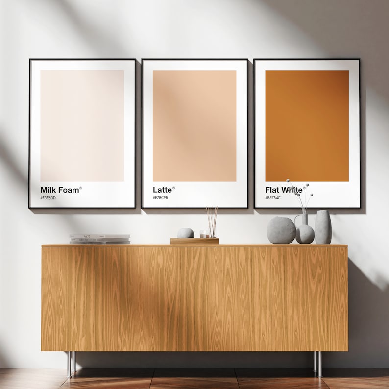Pantone Coffee Poster, Set of 6 Prints Coffee ,coffee Wall Art,pantone ...