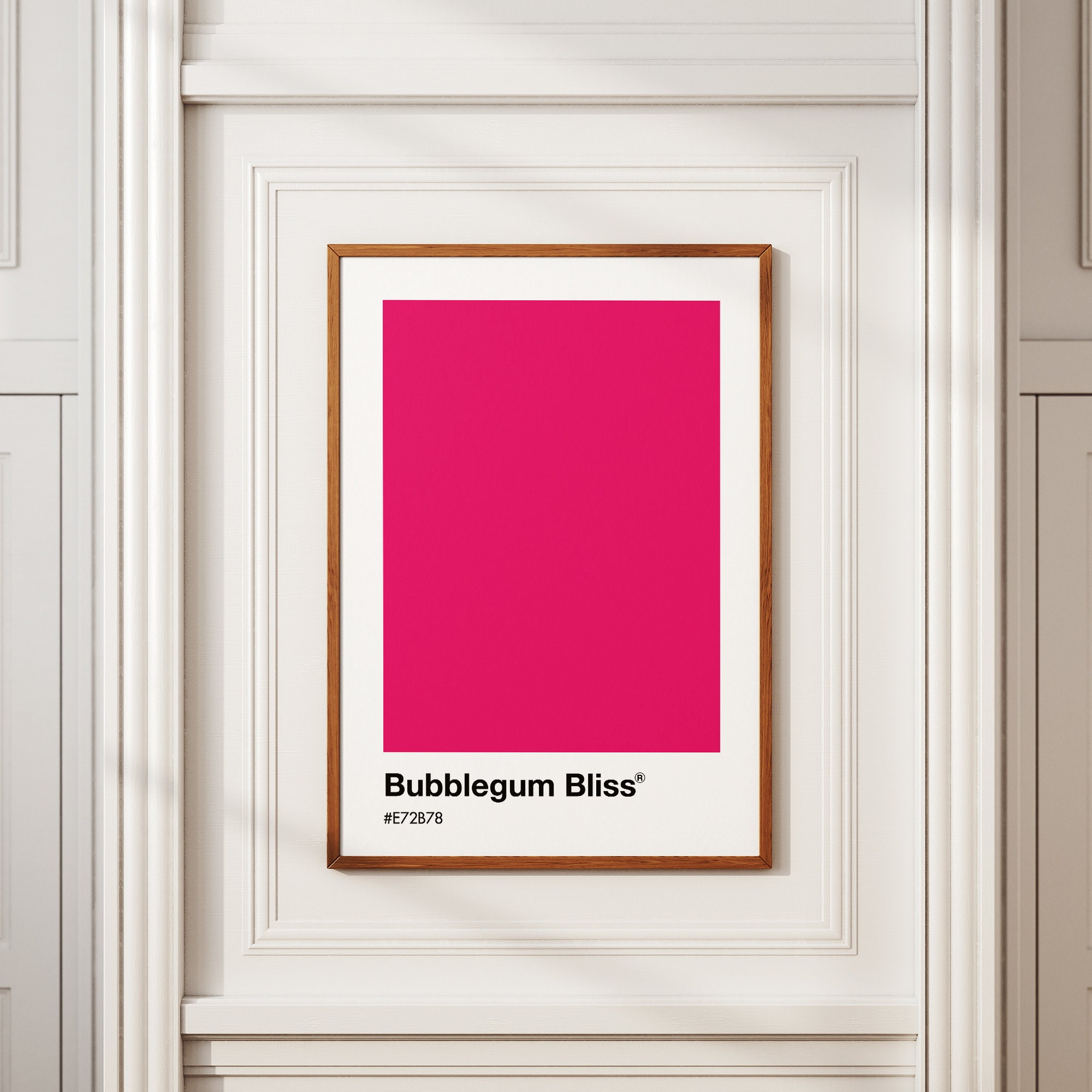 Bubblegum Pink Pantone Poster,pantone Color Print,bubblegum Pink Print ...