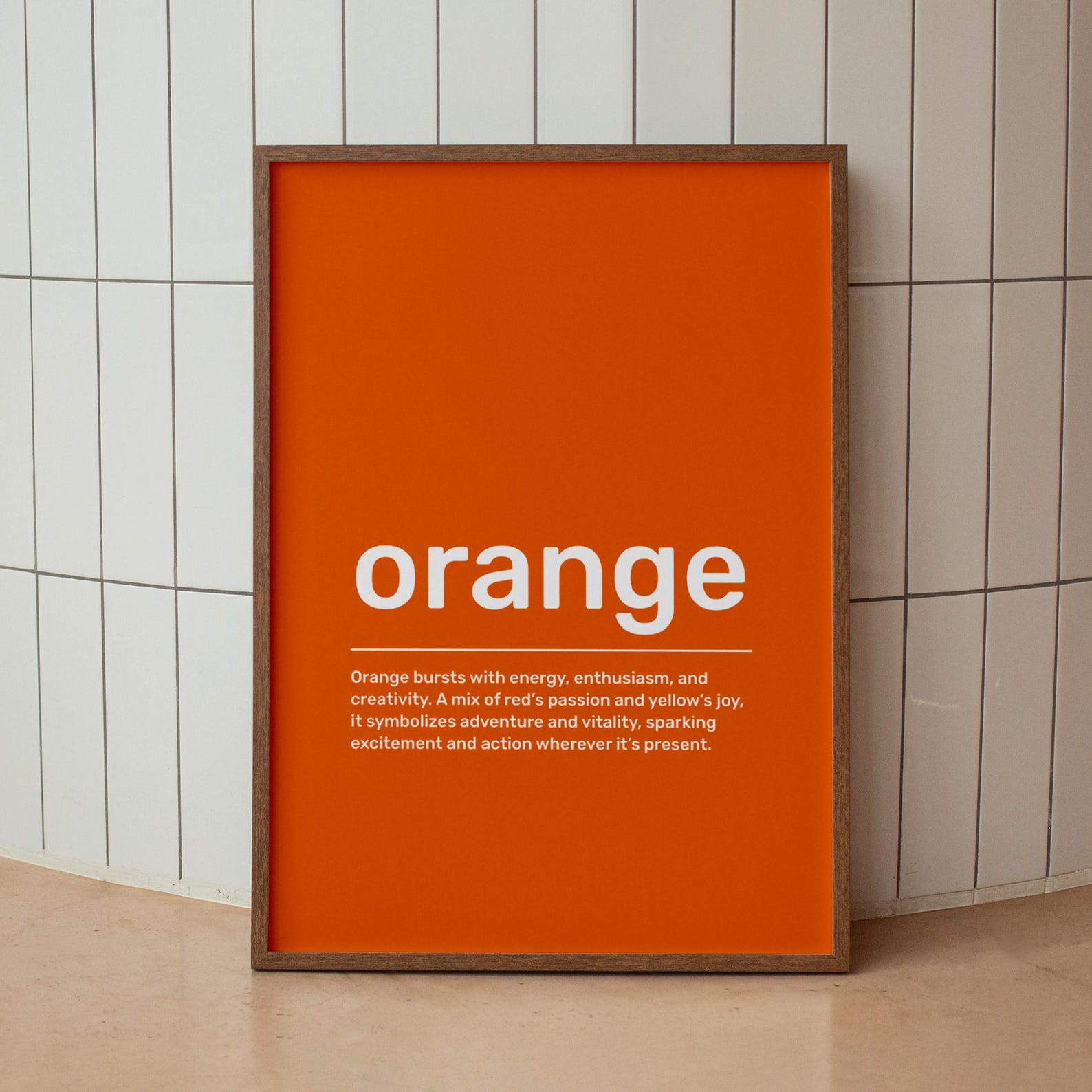 Orange Definition Art Print: Bold Dictionary Wall Decor (digital ...