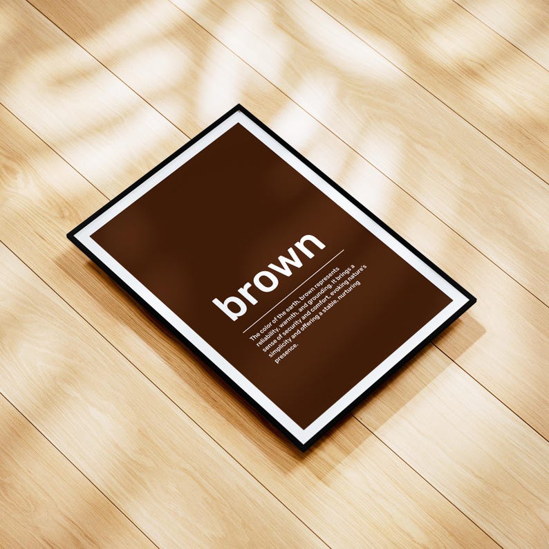 Brown Definition Poster, Brown Dictionary Art, Brown Quote Print ...