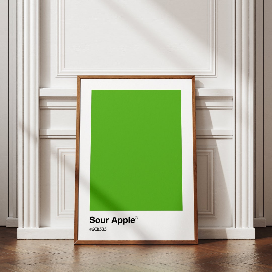 Sour Apple Green Pantone Color Palette Poster (digital Download) - Etsy