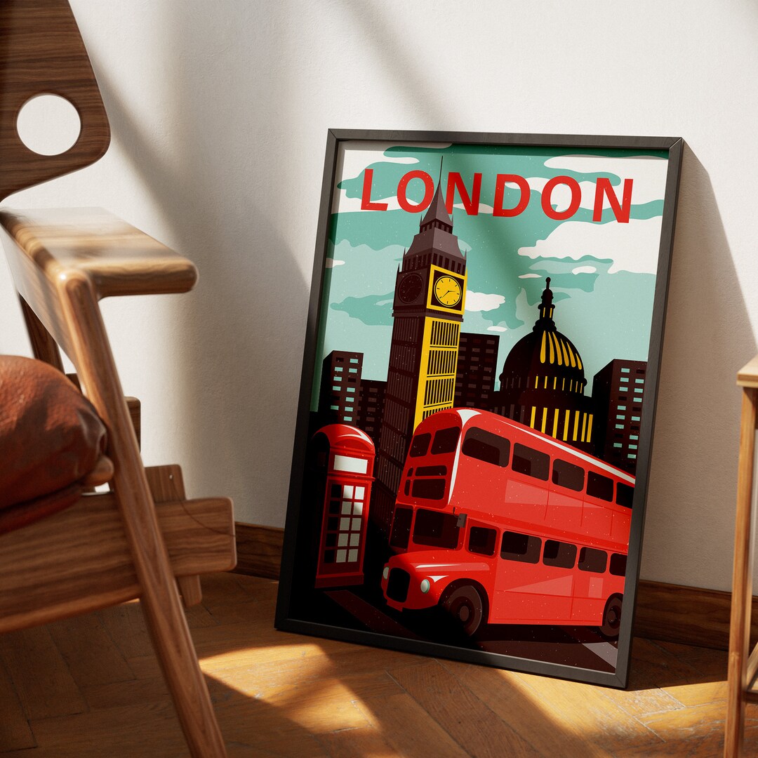 London Travel Poster,london Wall Art,london Poster Print,big Ben Tower ...