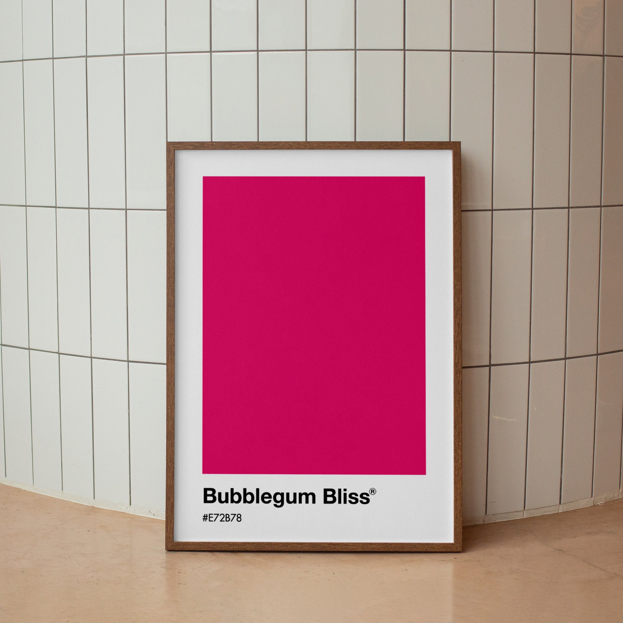 Bubblegum Pink Pantone Poster,pantone Color Print,bubblegum Pink Print ...