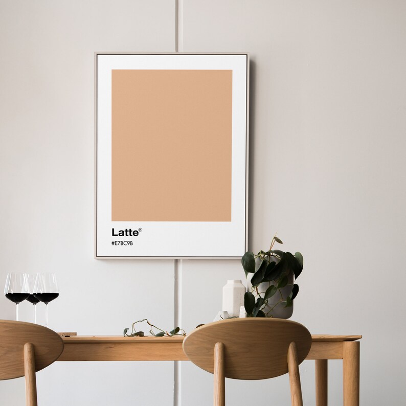 Latte Brown Pantone Poster,pantone Color Print,latte Brown Print ...