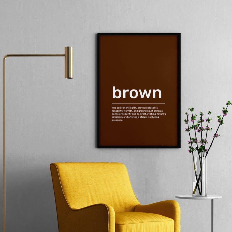 Brown Definition Poster, Brown Dictionary Art, Brown Quote Print ...
