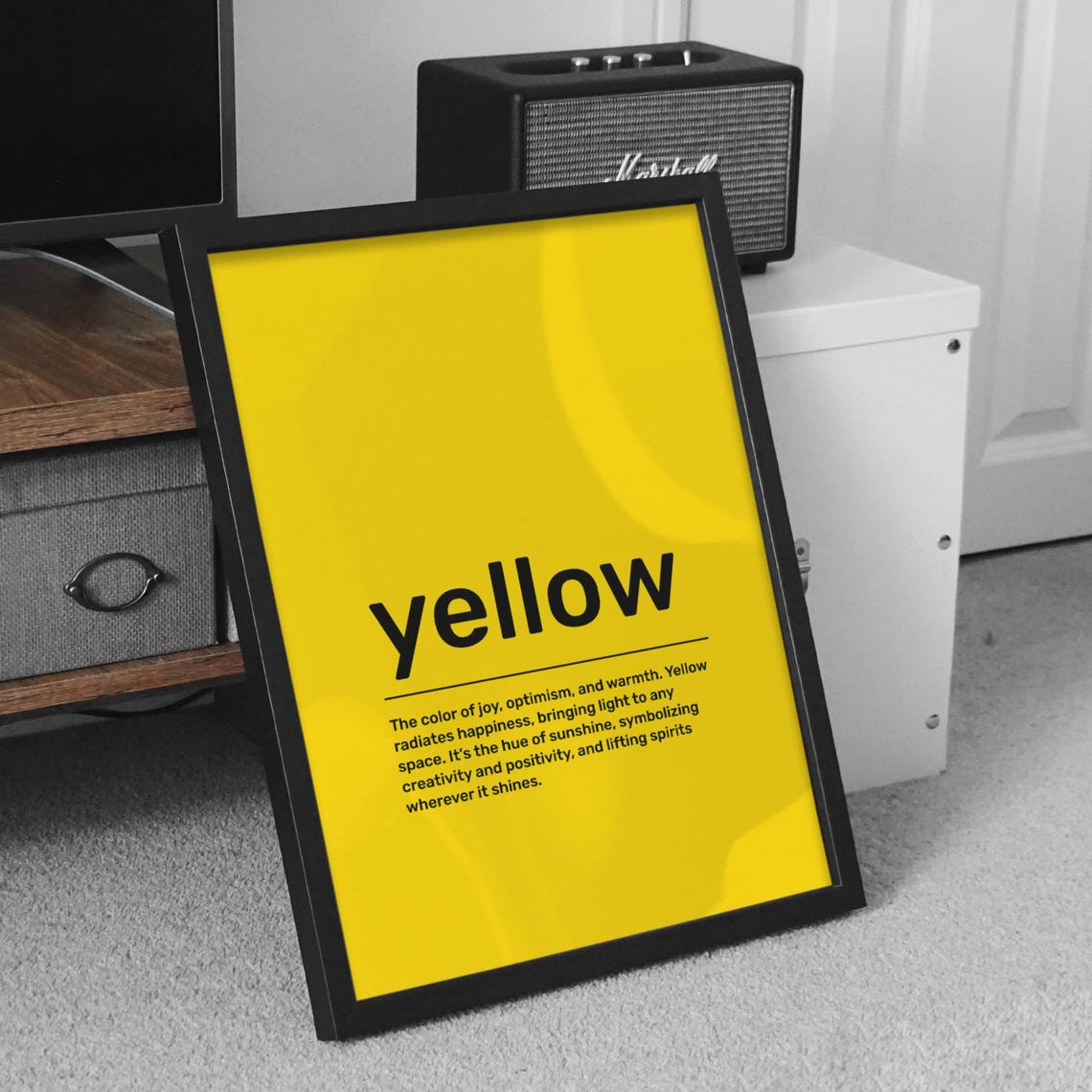 Yellow Definition Art Print: Sunshine Hue Quote (digital Download) - Etsy