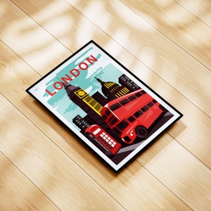 London Travel Poster,london Wall Art,london Poster Print,big Ben Tower ...