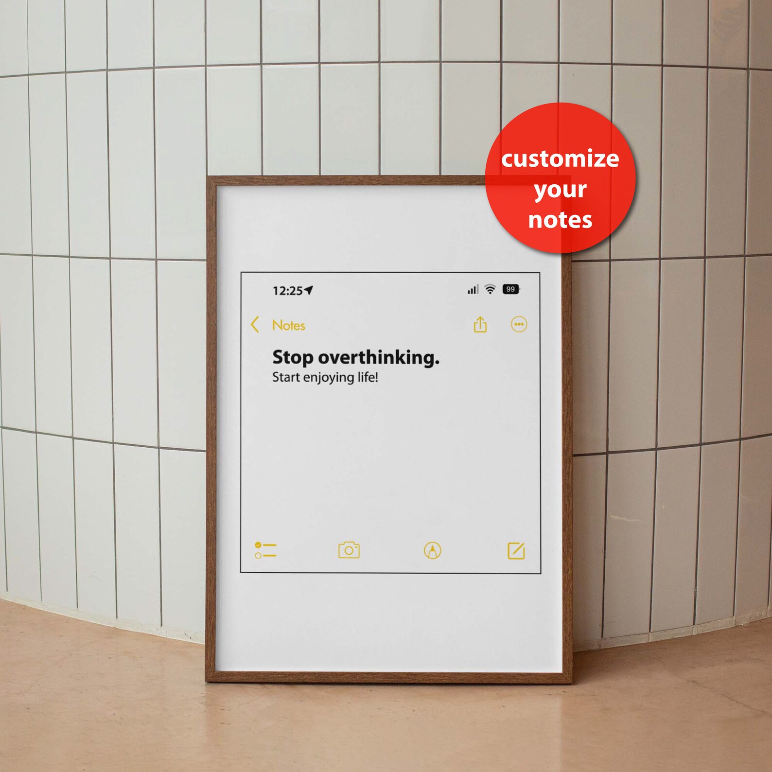 Custom Notes Poster: Personalized Quote Wall Art (digital Download) - Etsy