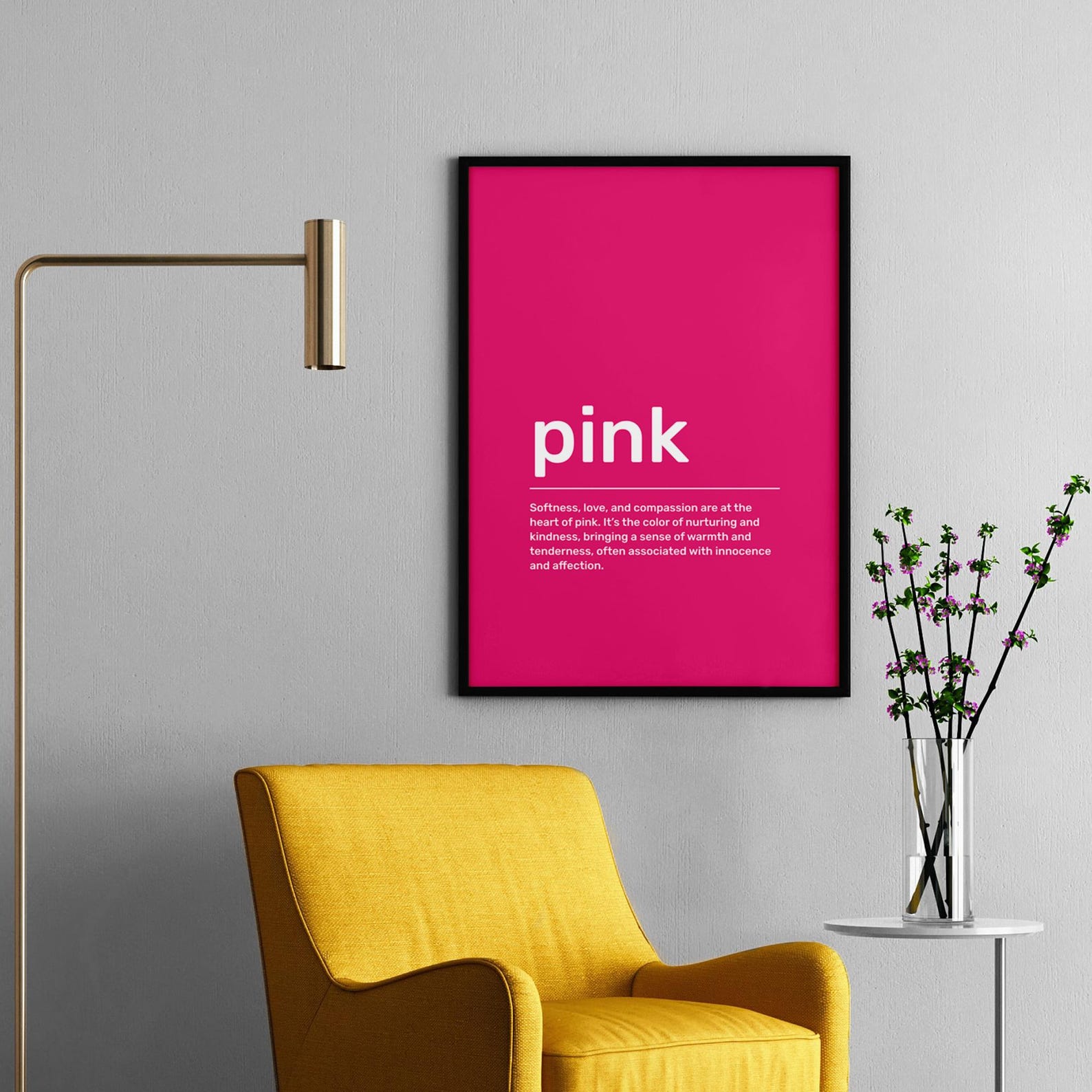 Pink Definition Poster, Pink Dictionary Art, Pink Hue Quote Print ...