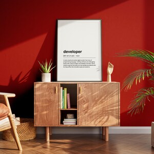 Developer Definition Poster,developer Dictionary Art,programmer Quote Print,definition Wall Art ...