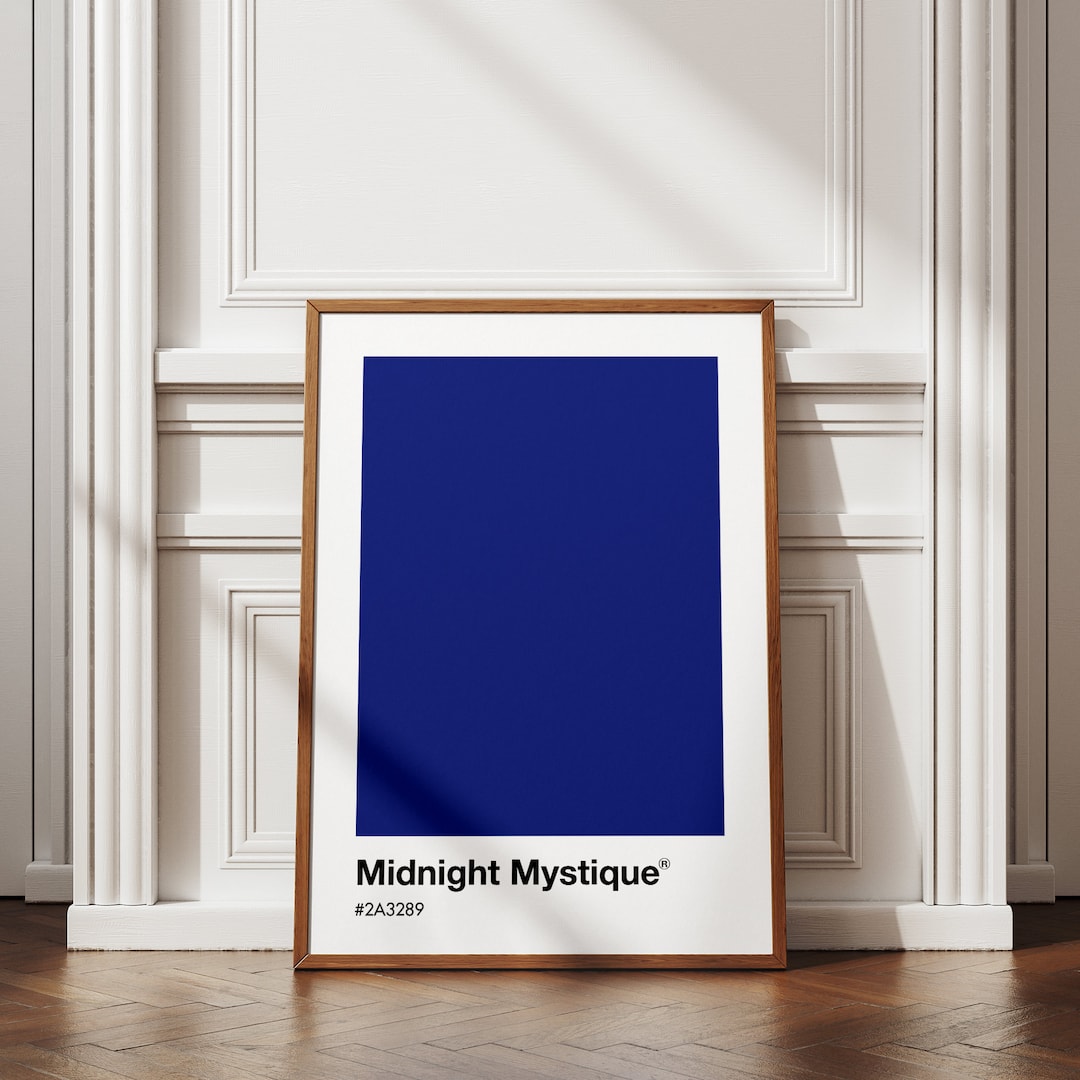 Midnight Blue Pantone Poster,pantone Color Print,midnight Blue Print ...