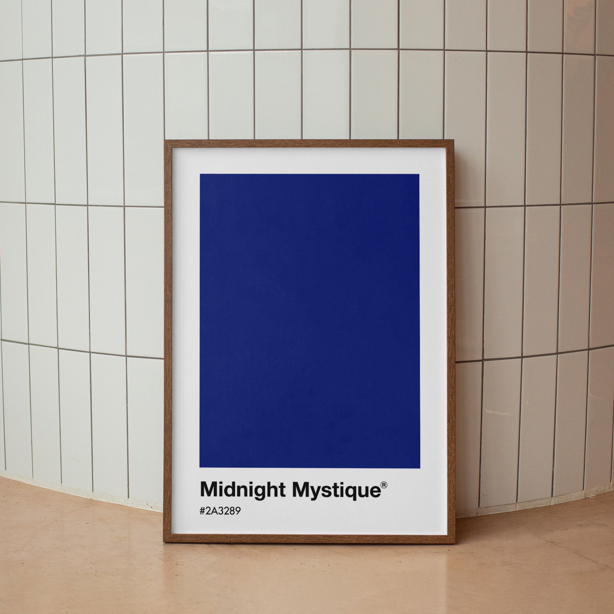 Midnight Blue Pantone Poster: Trendy Color Palette Print (digital ...