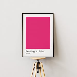 Bubblegum Pink Pantone Poster,pantone Color Print,bubblegum Pink Print ...