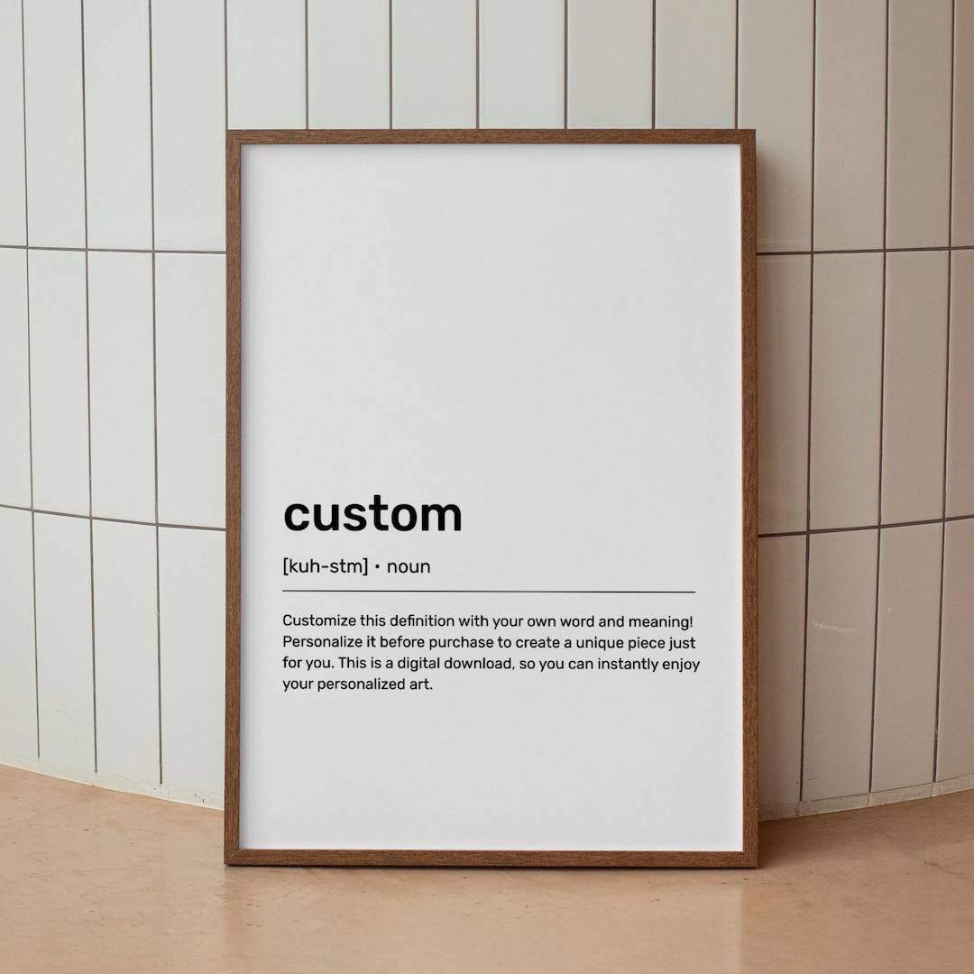 Custom Definition Poster, Custom Dictionary Art, Custom Quote Poster ...