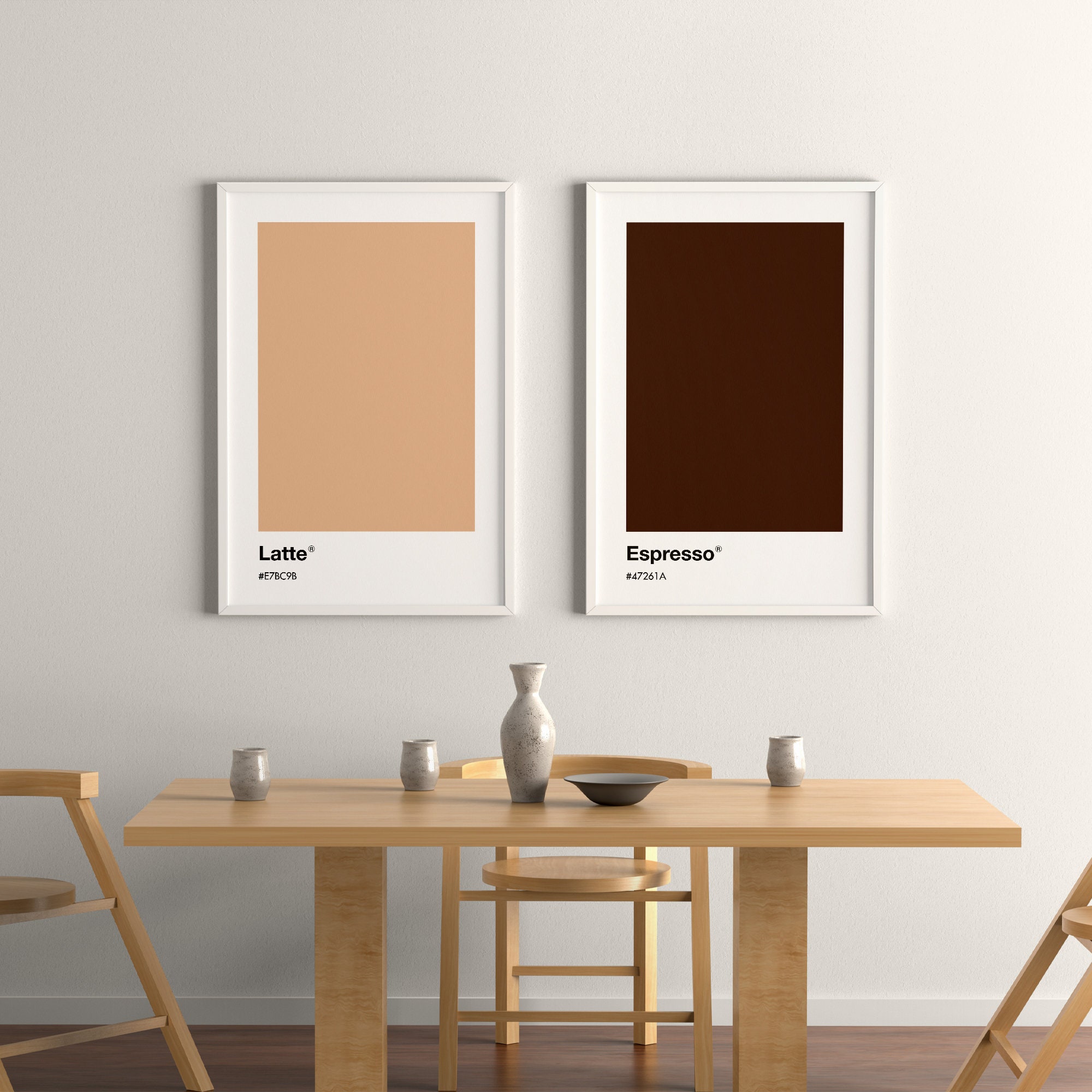 Pantone Coffee Poster, Set of 6 Prints Coffee ,coffee Wall Art,pantone ...