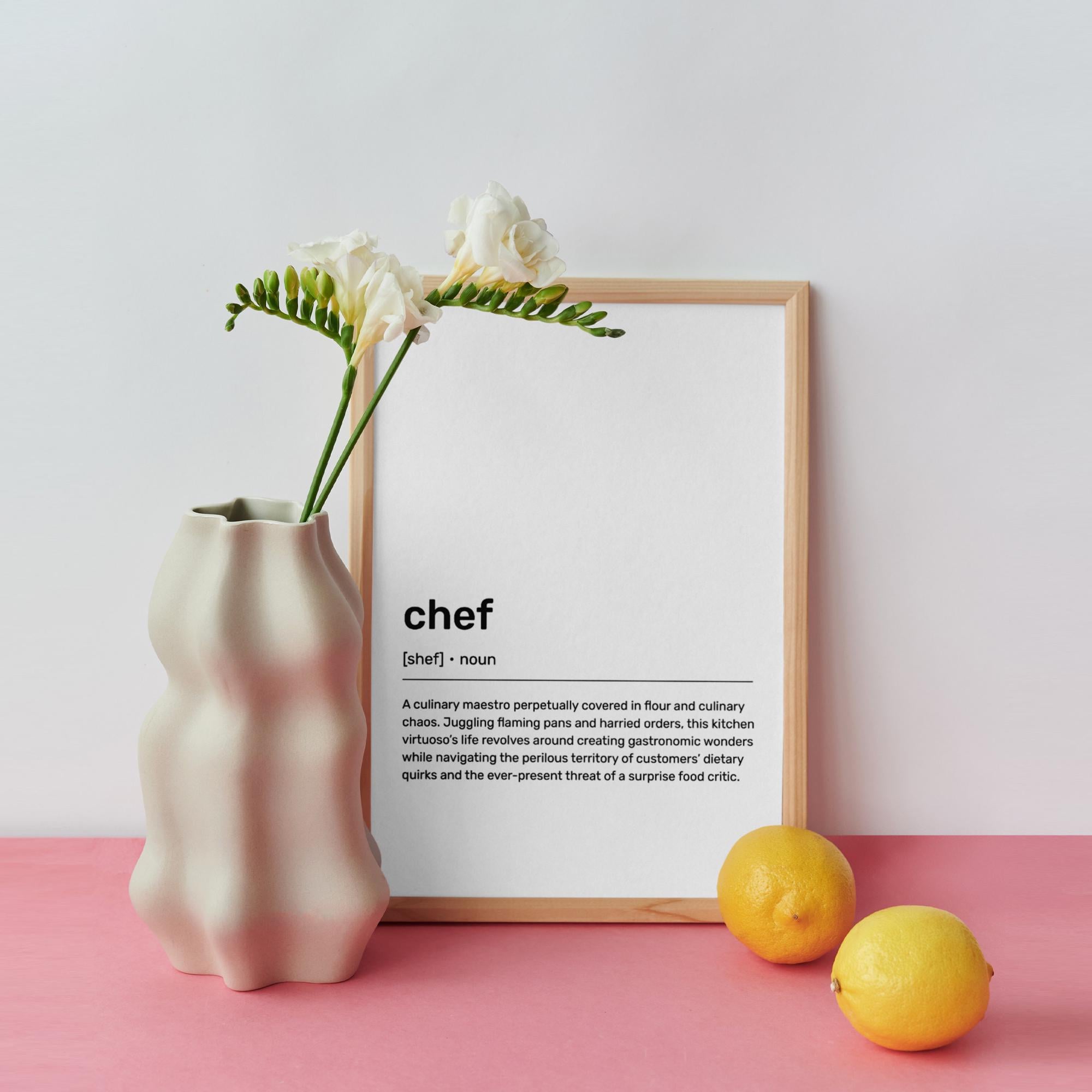 Chef Definition Print: Dictionary Wall Art (digital Download) - Etsy