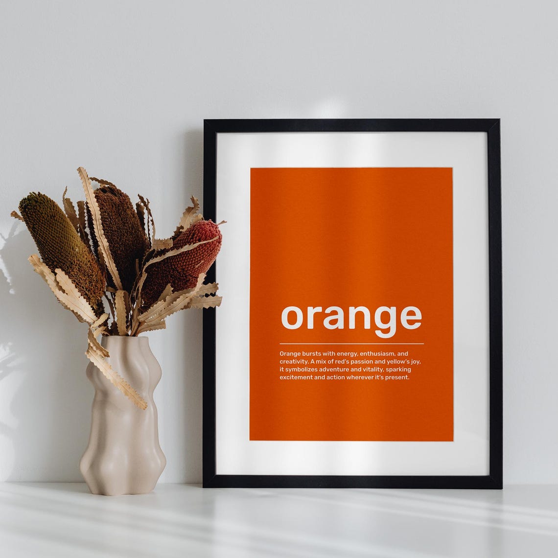 Orange Definition Art Print: Bold Dictionary Wall Decor (digital ...