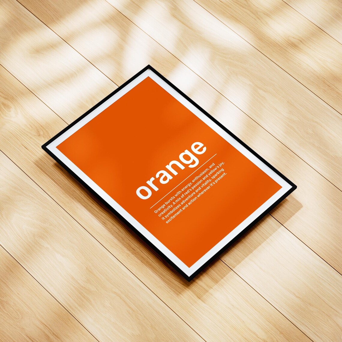 Orange Definition Art Print: Bold Dictionary Wall Decor (digital ...