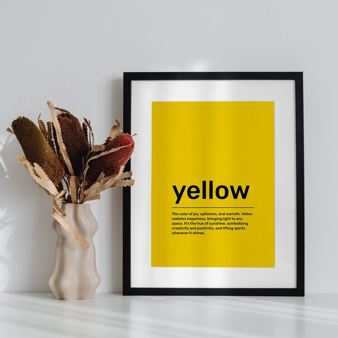 Yellow Definition Art Print: Sunshine Hue Quote (digital Download) - Etsy