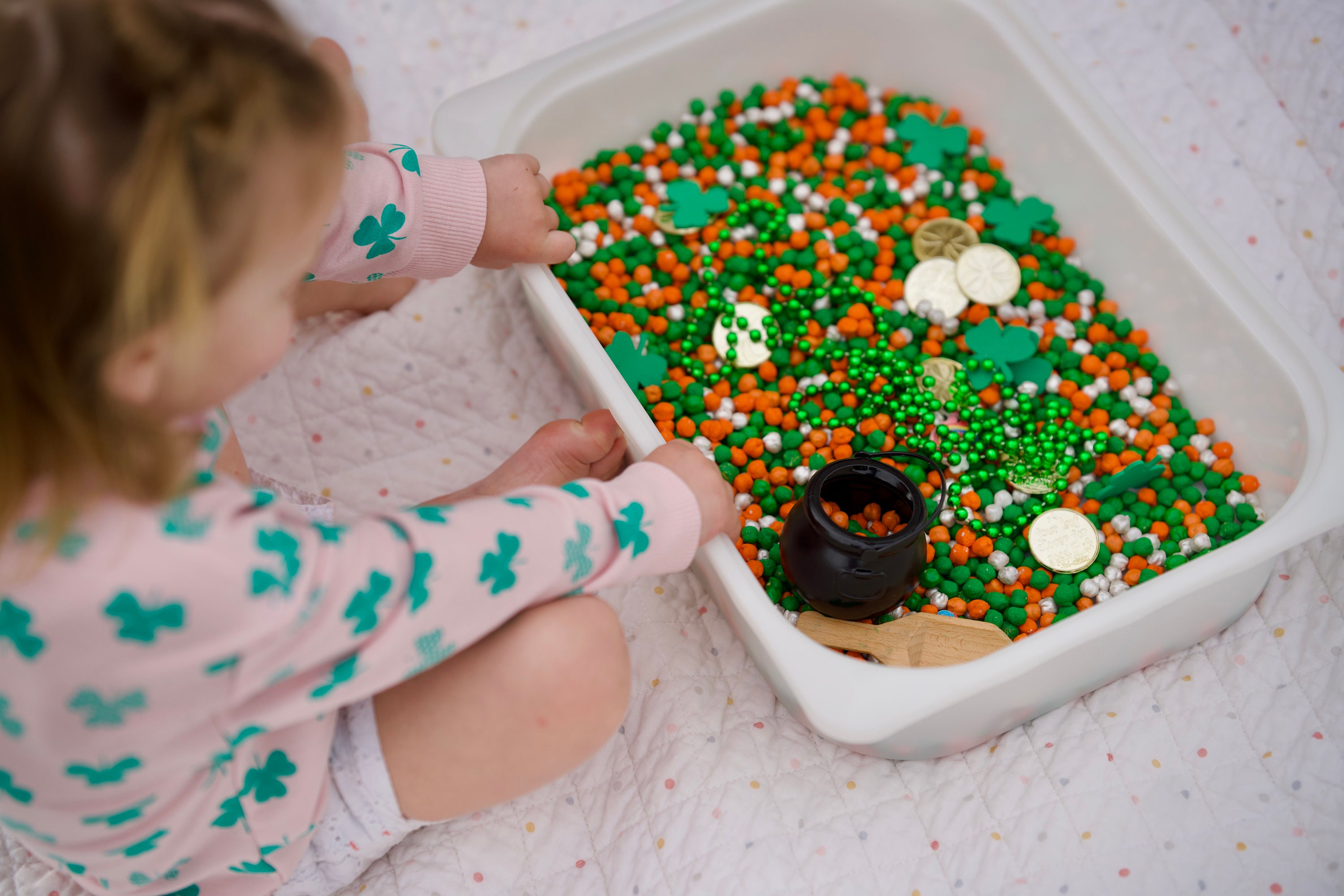 St. Patrick Day Sensory Bin Kit Spring Sensory Bin March Sensory Bin ...