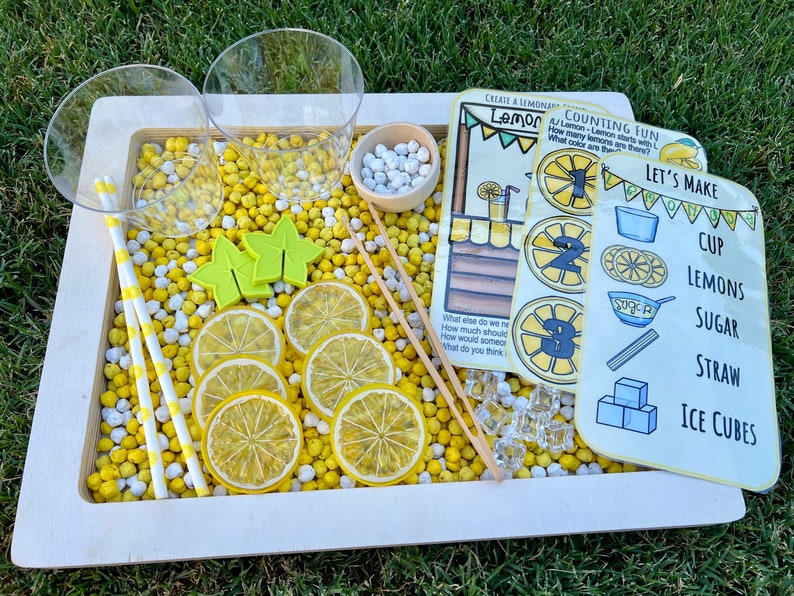 Lemonade Sensory Bin | Lemonade Stand | Kids Birthday Gift | Sensory ...