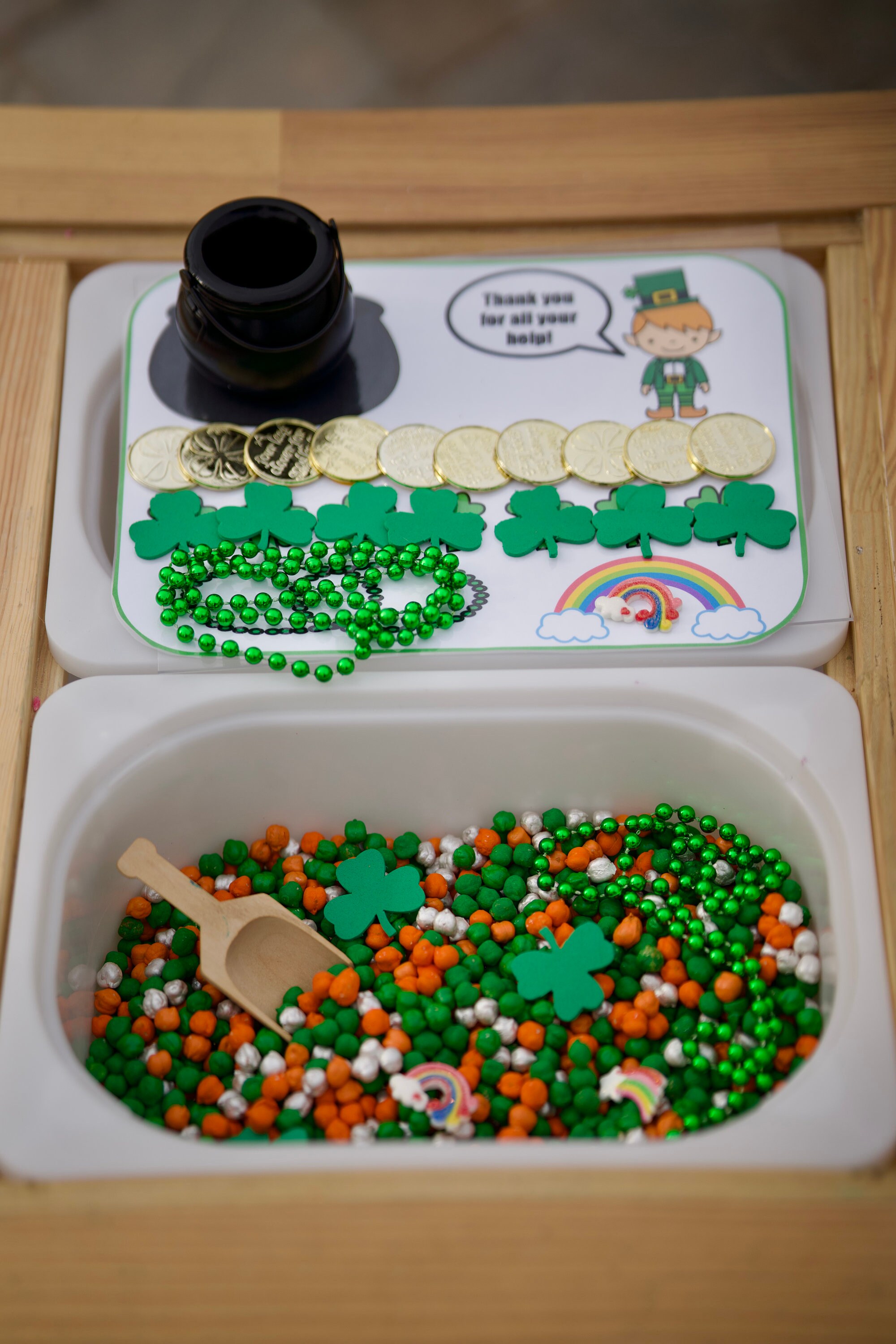 St. Patrick Day Sensory Bin Kit Spring Sensory Bin March Sensory Bin ...