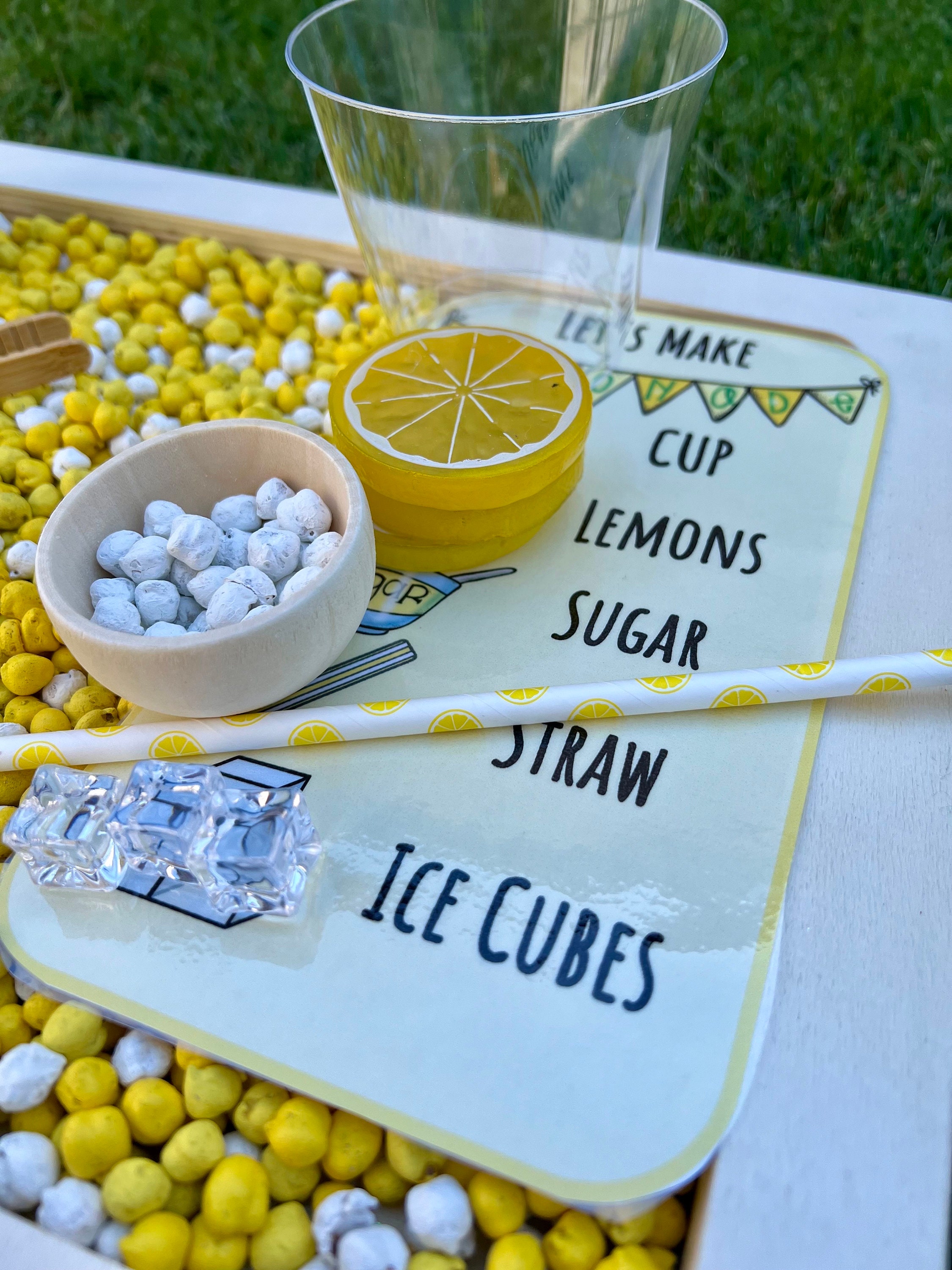Lemonade Sensory Bin | Lemonade Stand | Kids Birthday Gift | Sensory ...