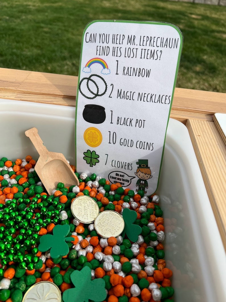 St. Patrick's Day Sensory Bin Printable Bundle | St. Patty's | Spring ...