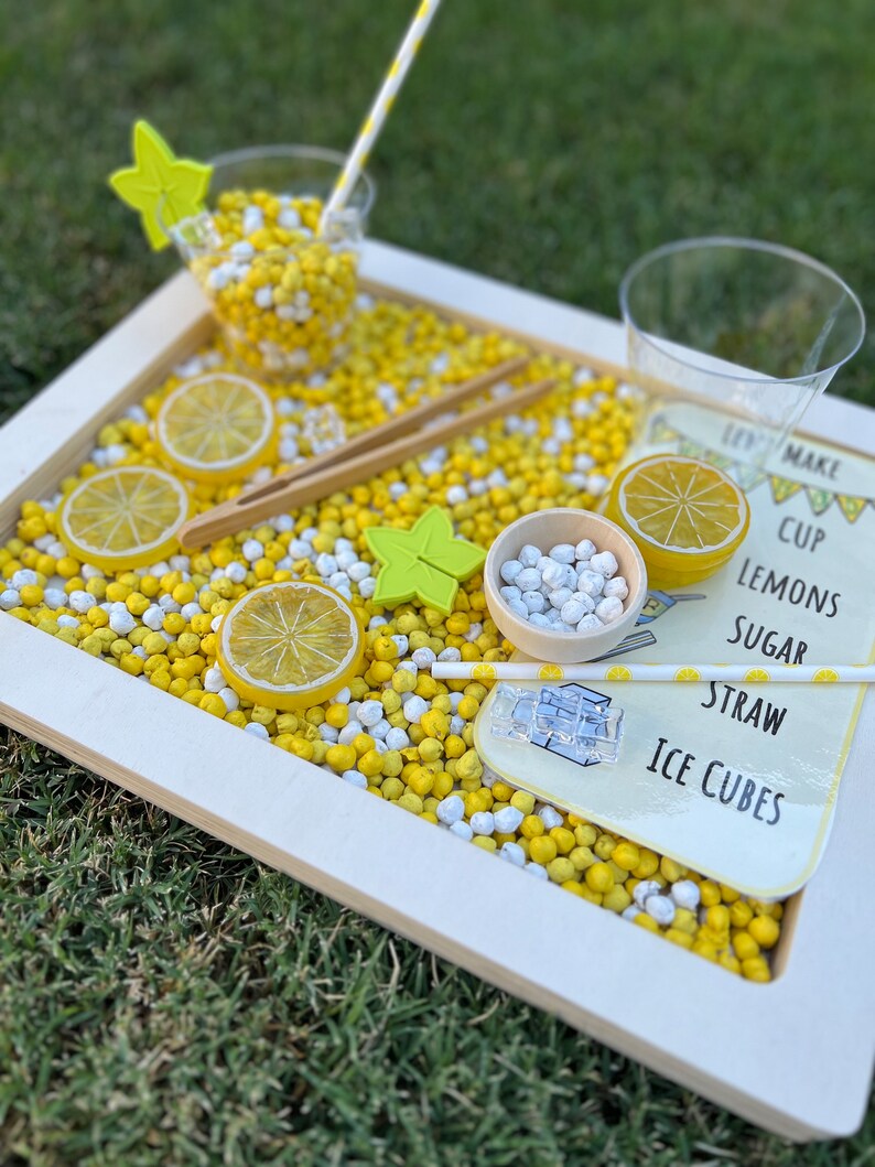 Lemonade Sensory Bin | Lemonade Stand | Kids Birthday Gift | Sensory ...