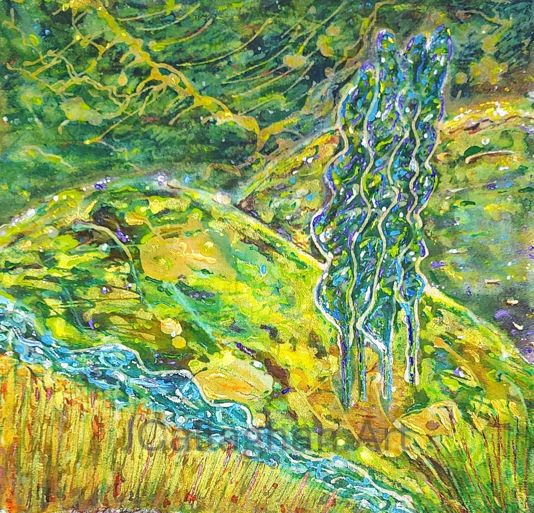 Art Print of Original Titled 'batik Landscape 1' Mounted Signed Limited ...