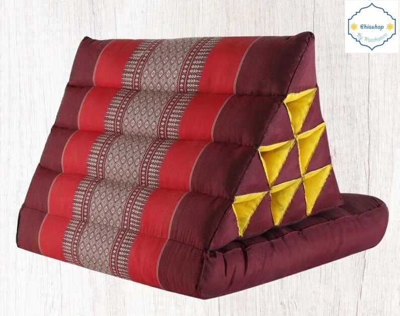 Thai Traditional Triangle Pillow Kapok Floor Mattress With Backrest ...