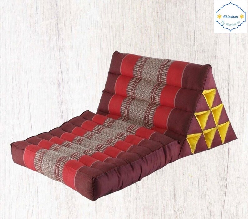 Thai Traditional Triangle Pillow Kapok Floor Mattress With Backrest ...