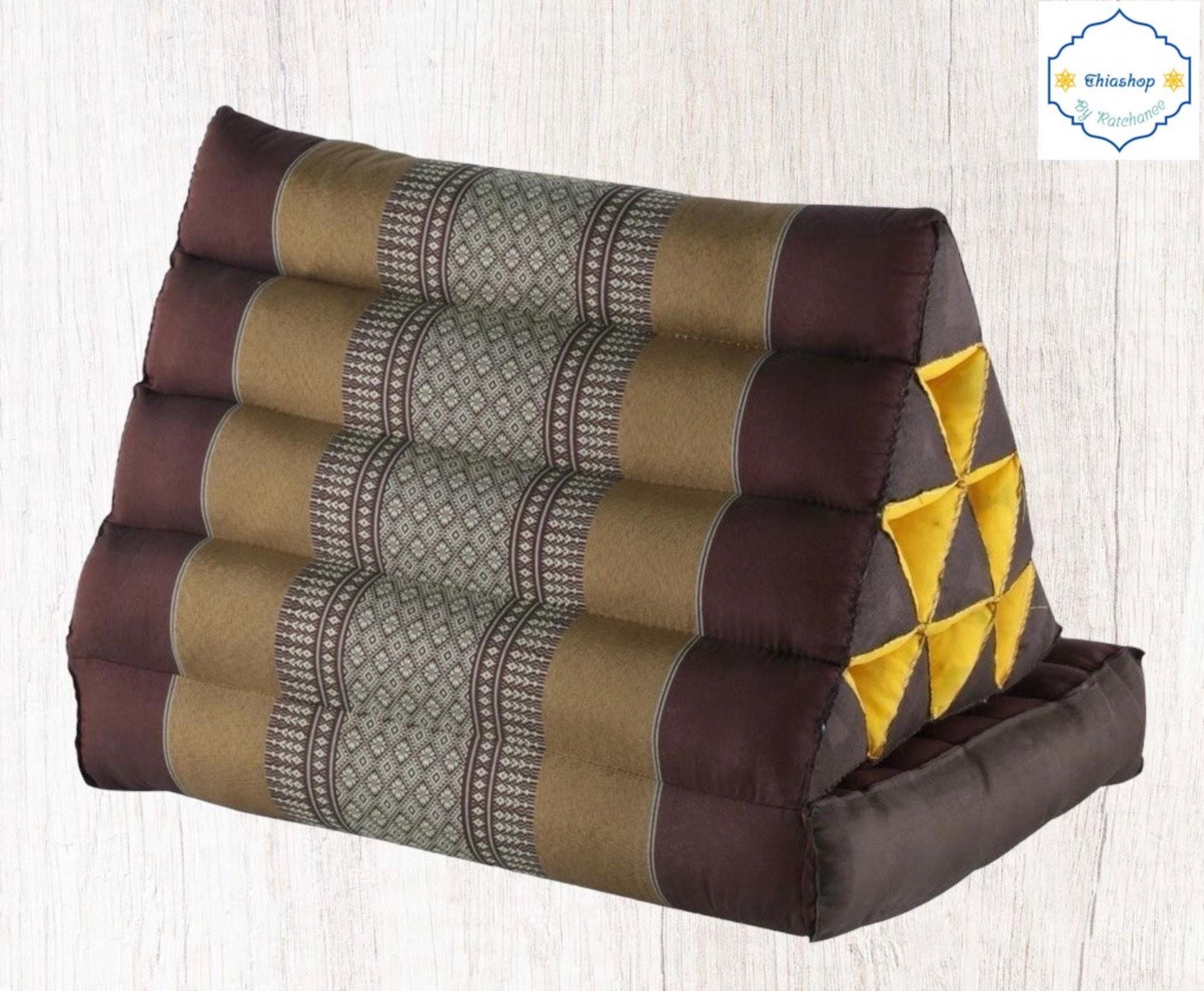 Thai Traditional Triangle Pillow Kapok Floor Mattress With Backrest ...