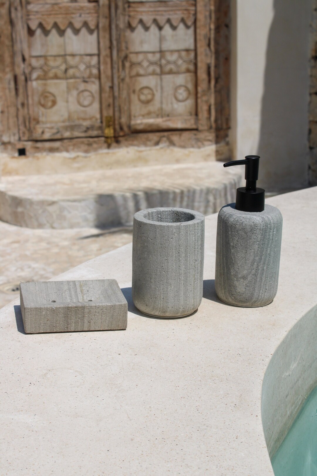 Stone Bathroom Set | Modern Bathroom Decor Accessories - Handmade ...