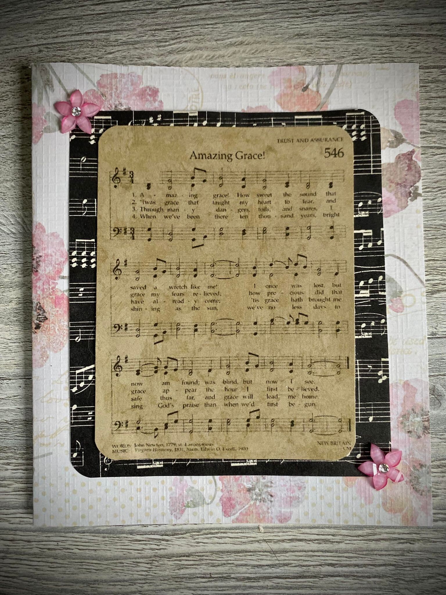 Amazing Grace Hymn Greeting Cards, Christian Greeting Card, Hymn ...