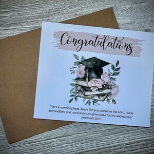 Christian Graduation Card, Congratulations Grad Card for Senior, Pink ...
