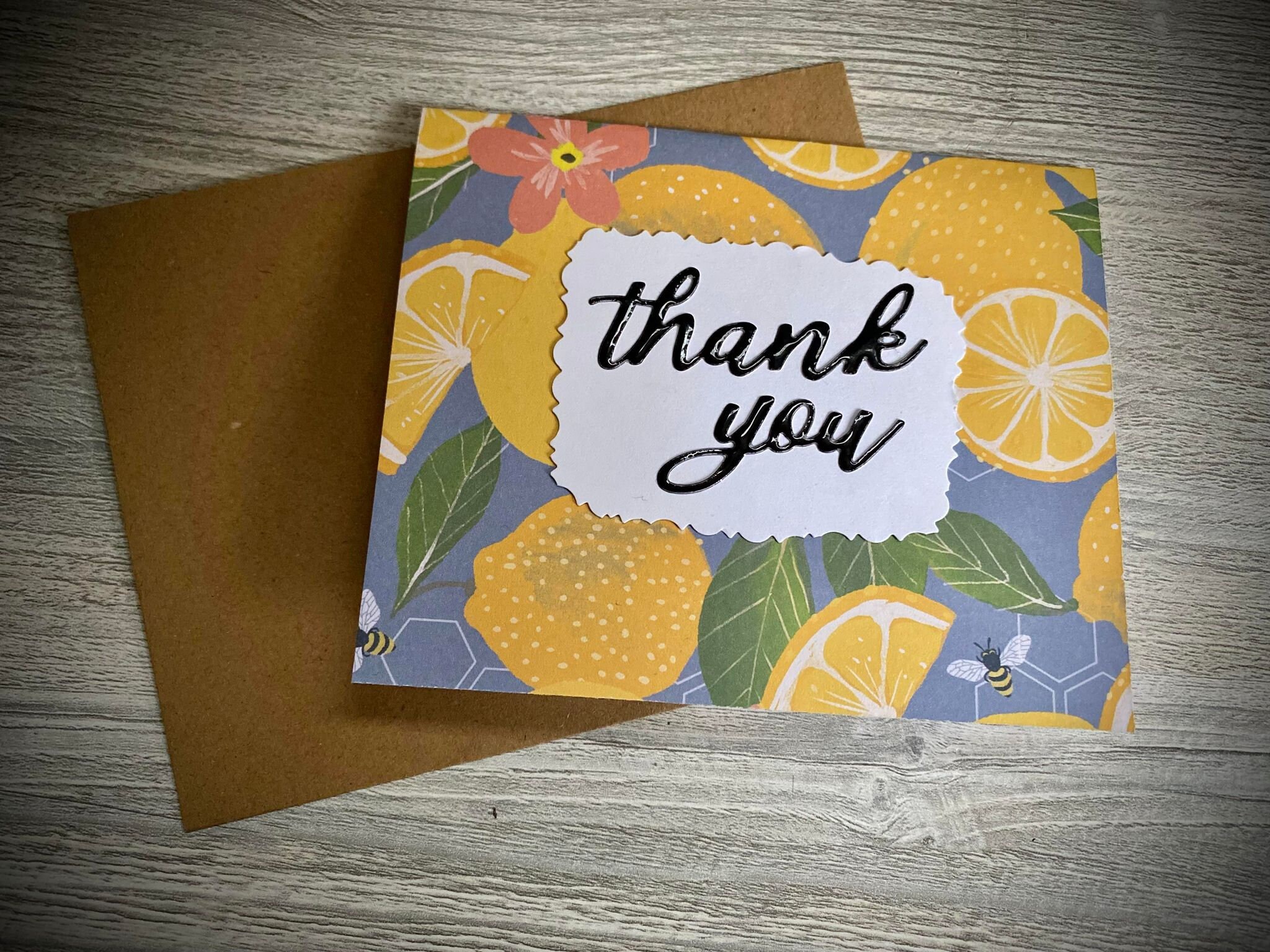 Thank You Cards, Lemon Thank You Cards, Summer Greeting Cards, Greeting ...
