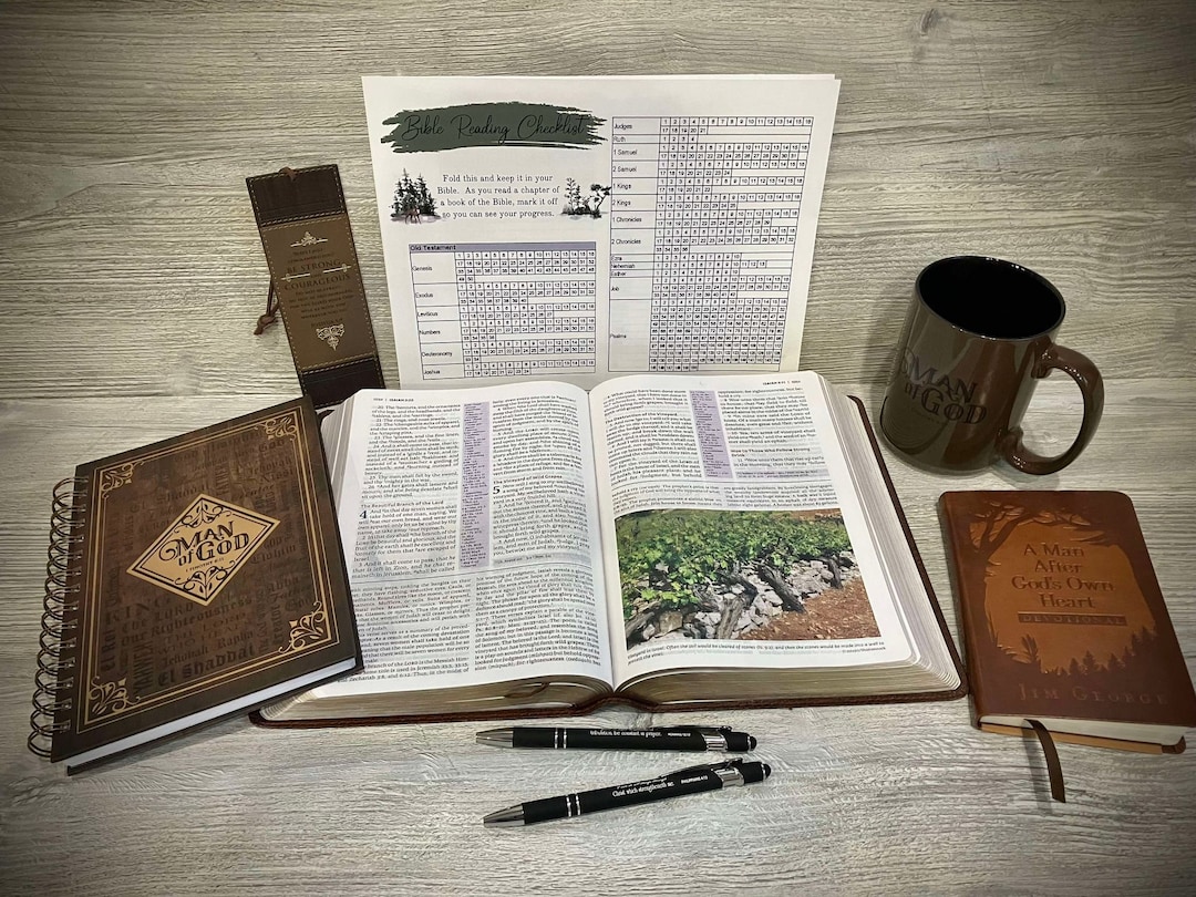 Bible Study Kit, Christian Gift for Men, Bible Study Journal, Gift Box ...