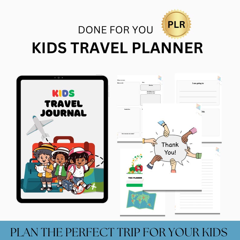 Personalized Kids Travel Journal, Vacation Diary (printable Template ...