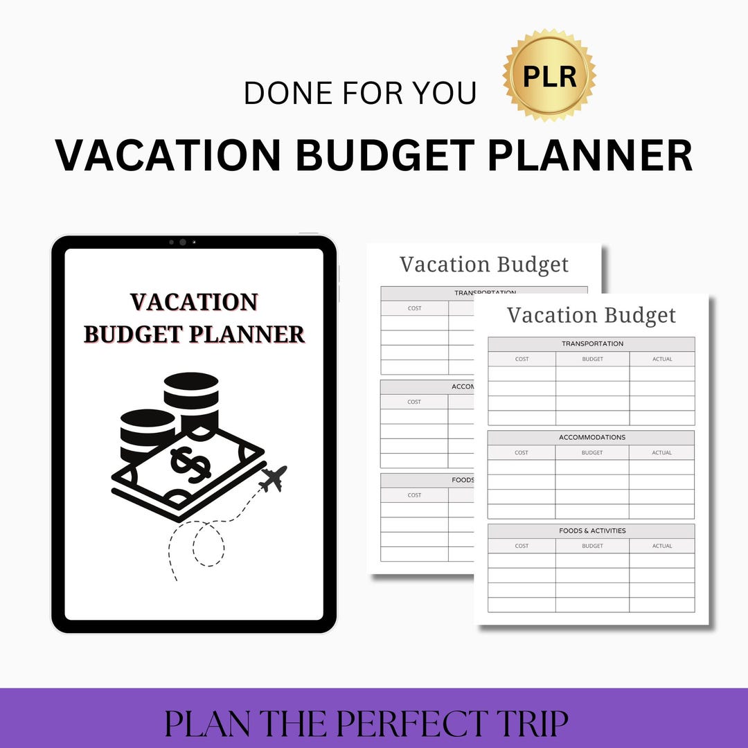 Digital Travel Budget Planner - Simple Vacation Planning & Travel ...