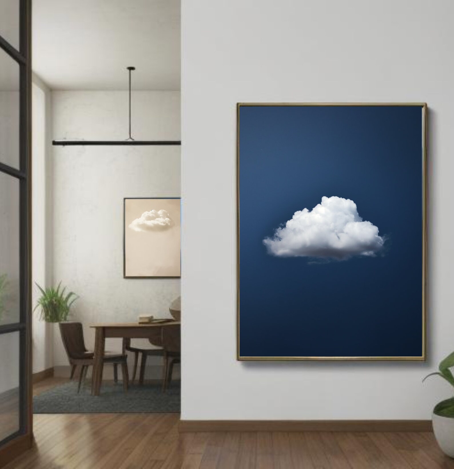 White Cloud Wall Art Large Cloud Sky Painting Original Cloud Oil ...
