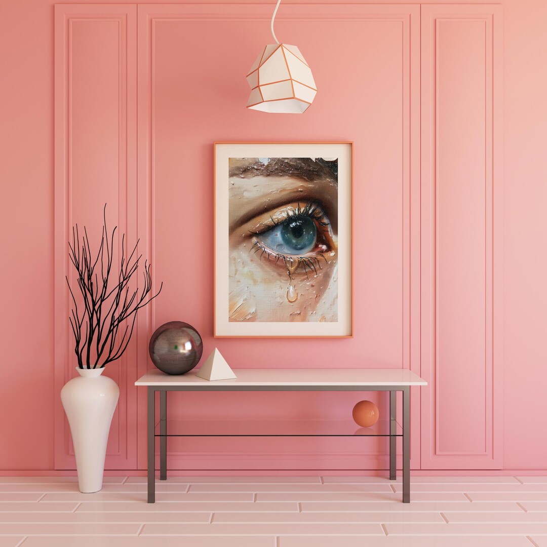 Eye Tear Oil Painting Canvas Print, Gérôme Style Impasto Art - Etsy