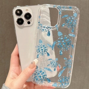 Blue Cartoon Turtle Pattern Phone Case - Etsy