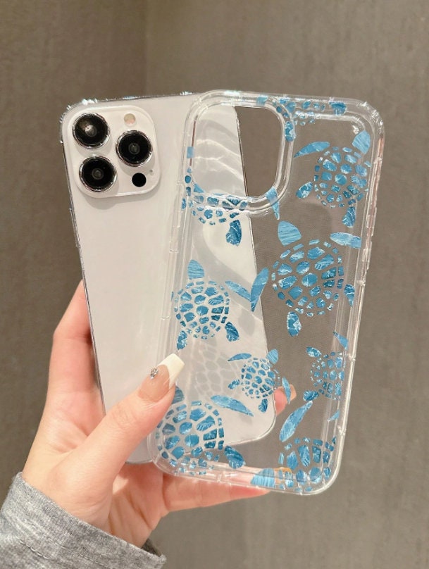 Blue Cartoon Turtle Pattern Phone Case - Etsy