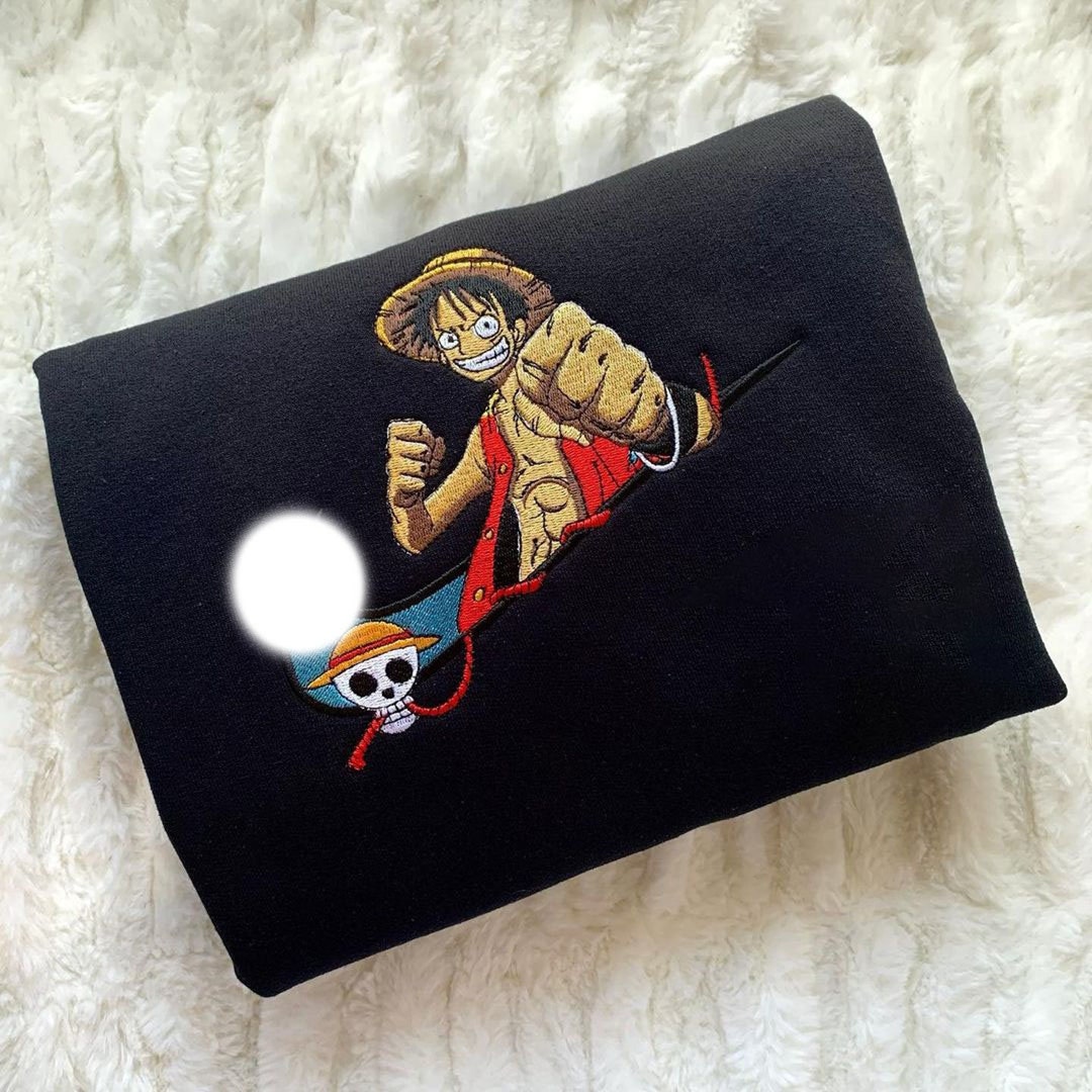 Luf.fy On.e P.ie.ce Straw Hat Pirates Anime Embroidered Manga ...