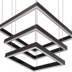 SQUARE Linear Light Pendant Lighting Modern Chandelier 5 Year Warranty ...