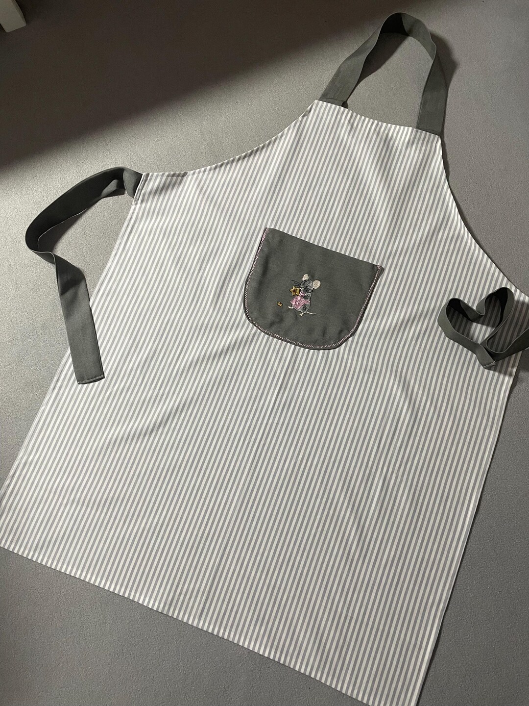 Cooking/baking Apron With Pocket & Cute Embroidery - Etsy