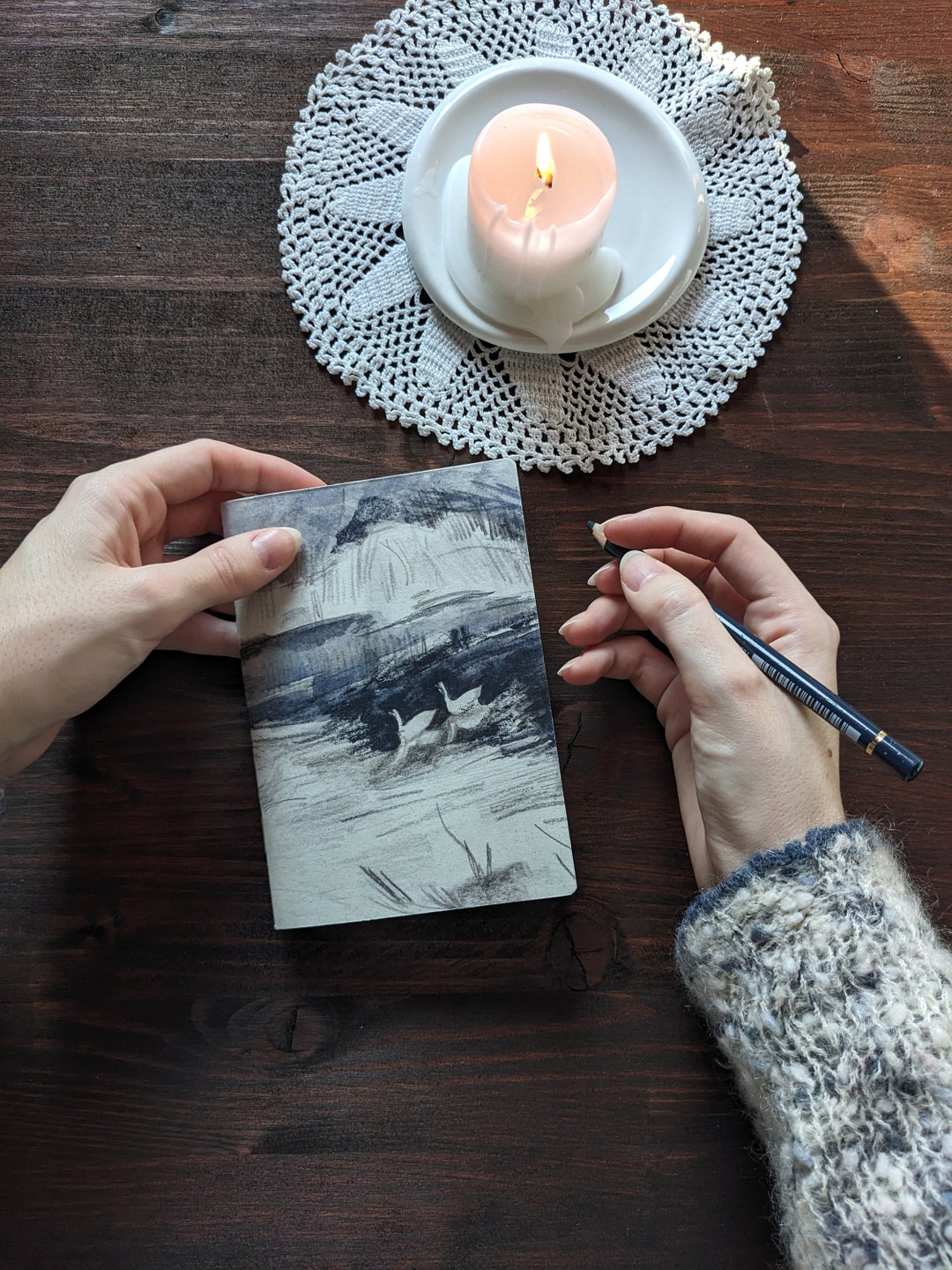 Swans Notebook A6 Sketchbook - Etsy