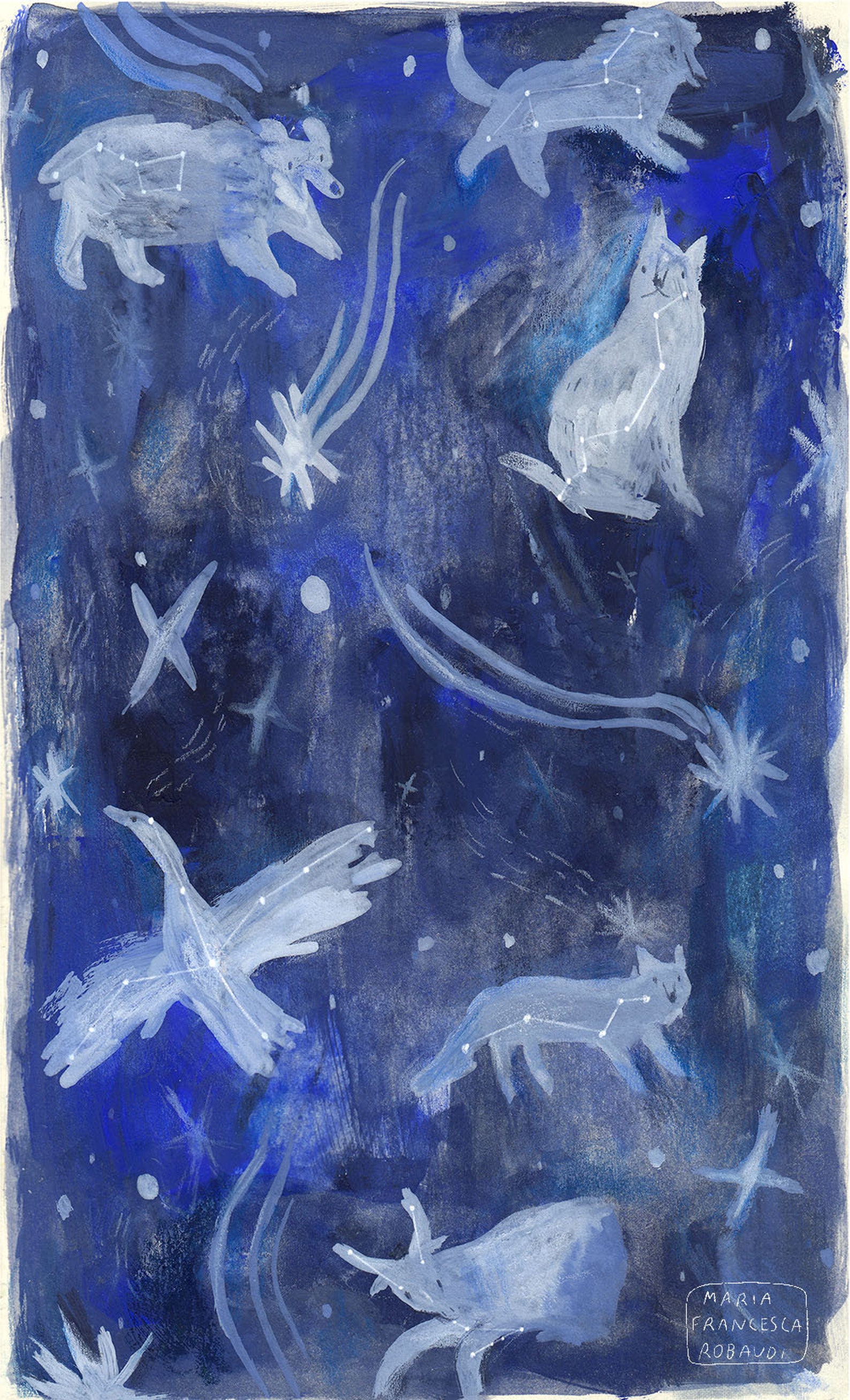 Night Sky Art Print - Animal Constellations, Astrology Wall Art - Etsy